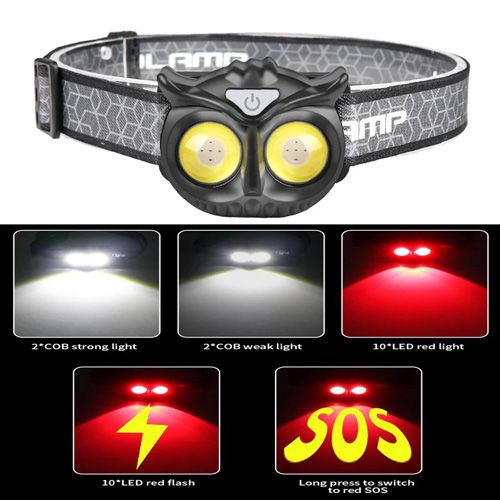 Налобний ліхтар Police WT208-2COB (white+red)